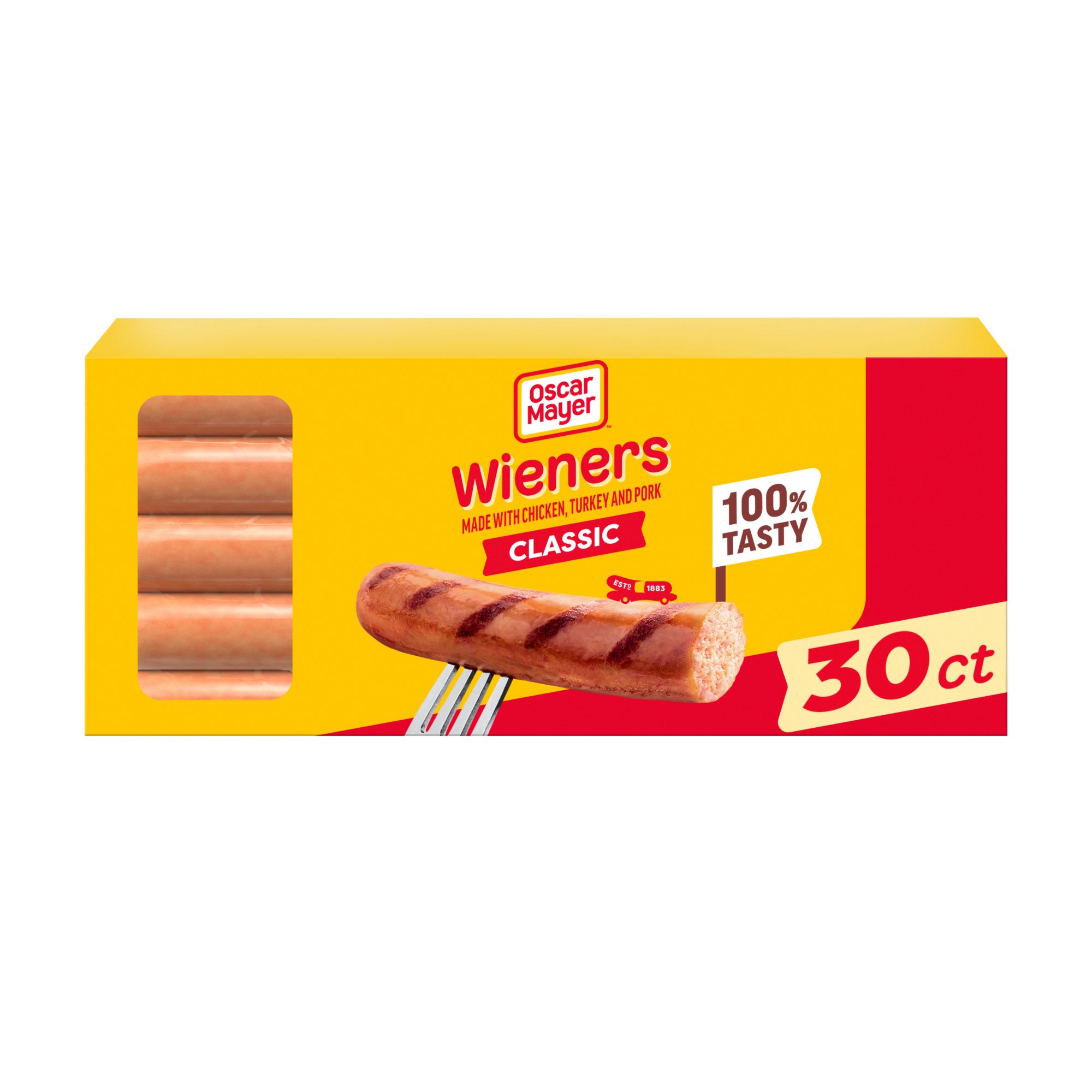 Oscar Mayer Classic Wieners Hot Dogs, 30 count