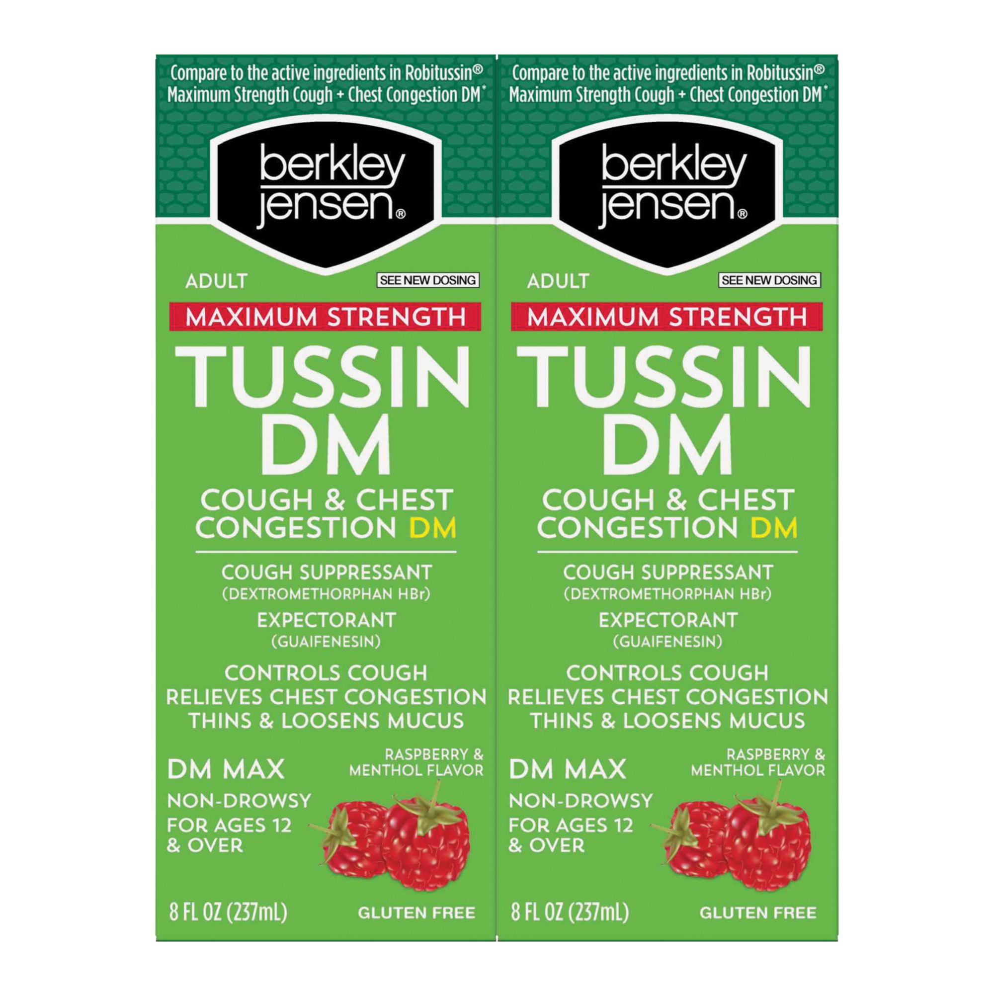 Berkley Jensen Maximum Strength Tussin DM Raspberry & Menthol