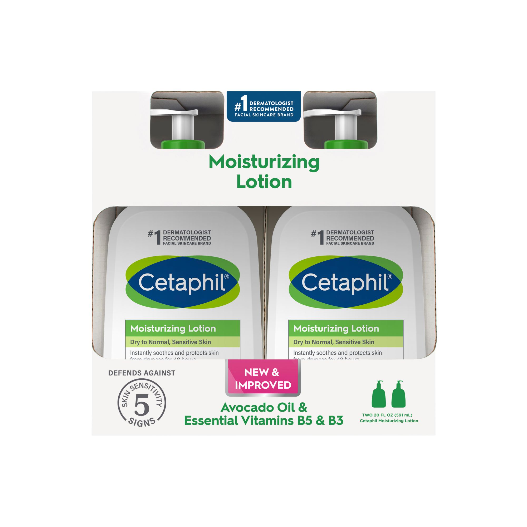 Cetaphil Moisturizing Lotion Dry to Normal 20 fl oz (2-pk)
