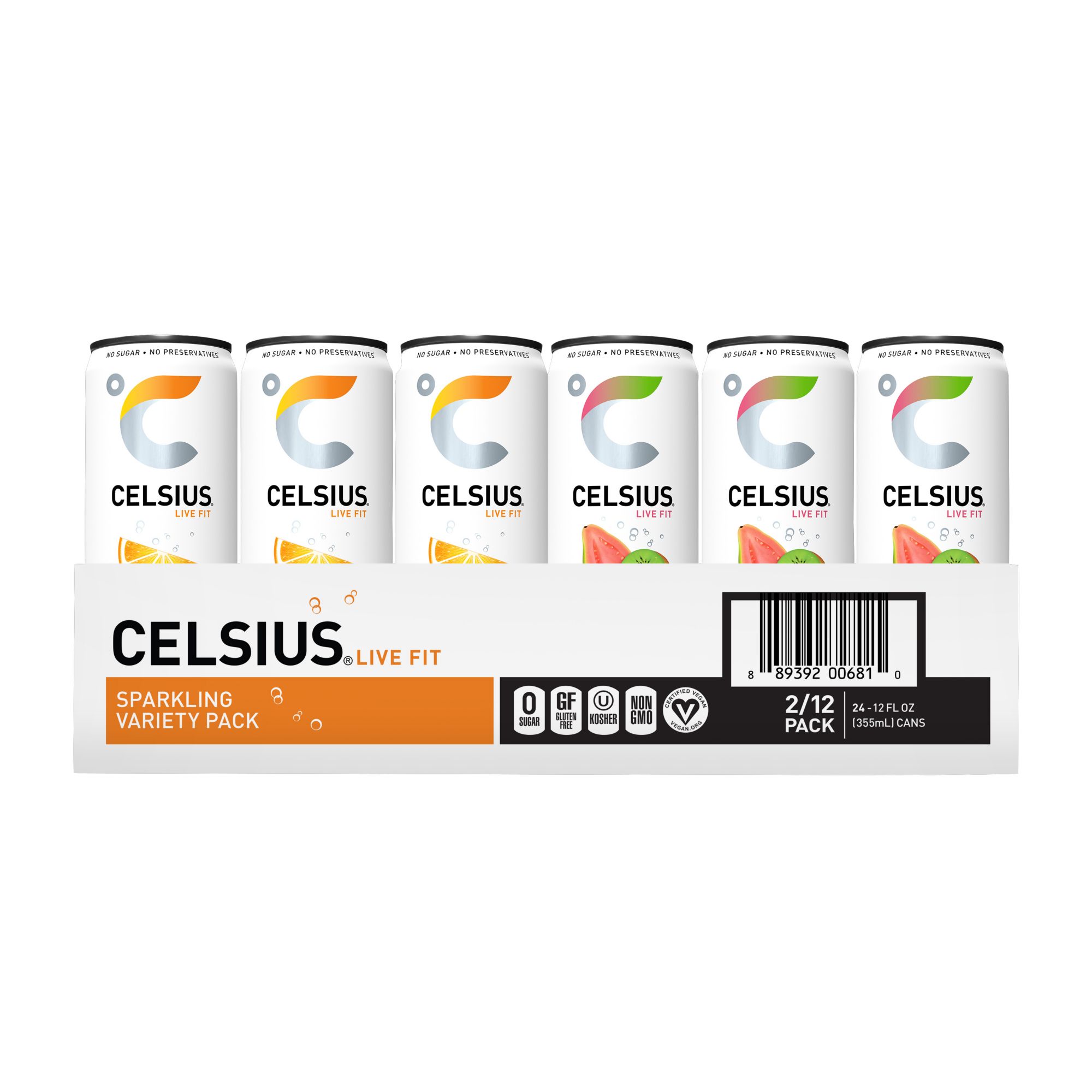 Celsius Live Fit Energy Drinks Sparkling 12 fl oz (24-pk)