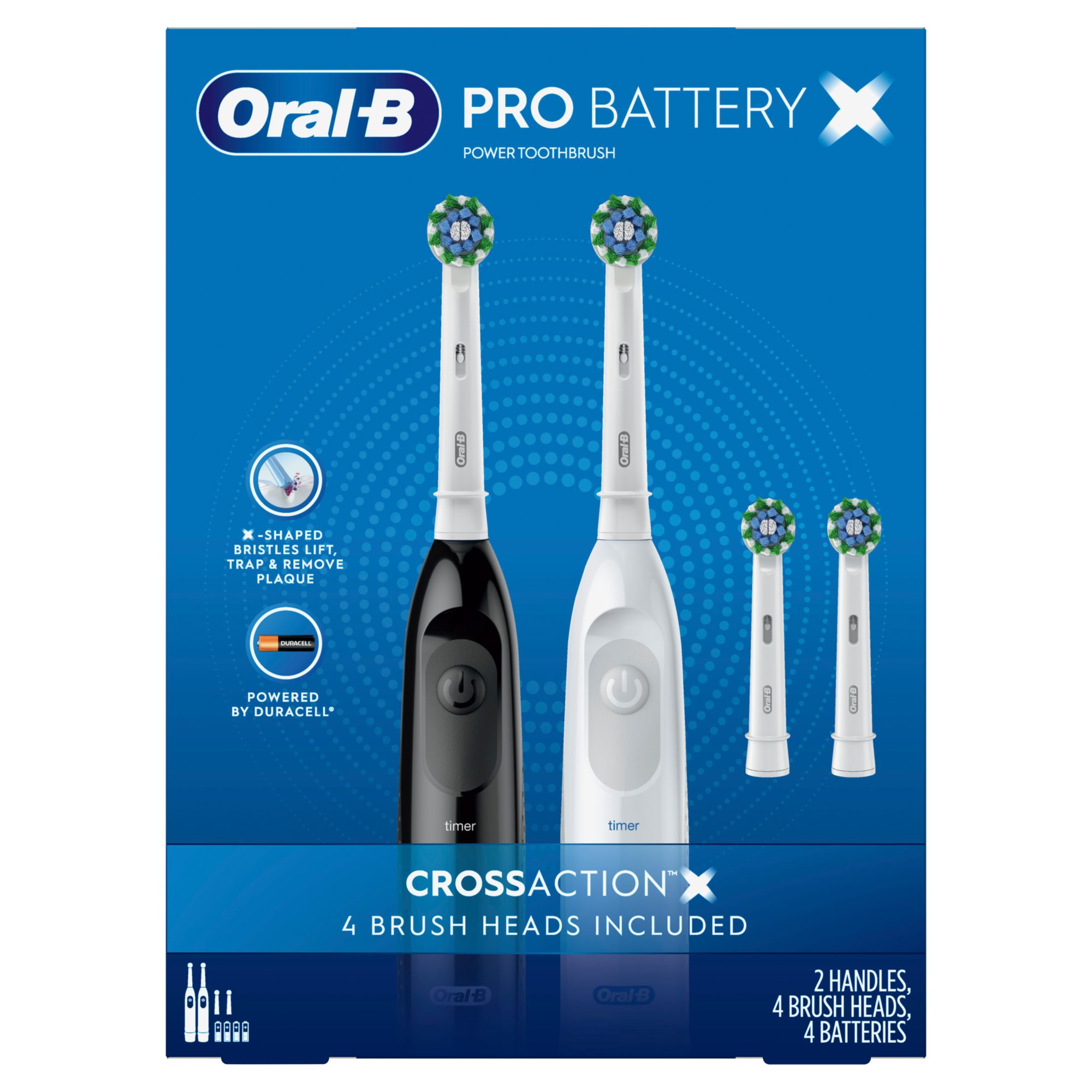 Oral-B Pro Battery X Power Toothbrush Set Cross Action 10 ct