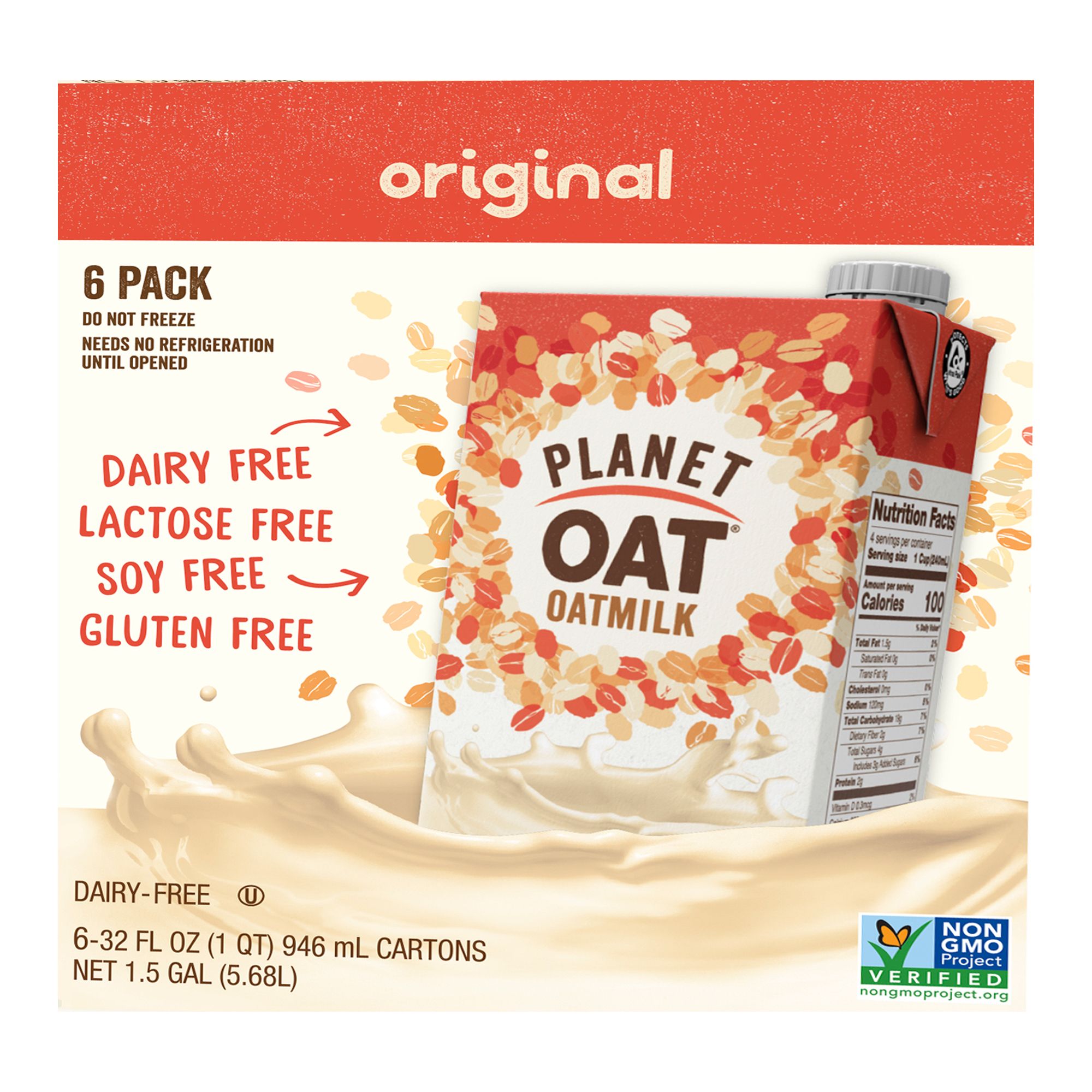 Planet Oat Original Oatmilk 32 fl oz (6-pk)