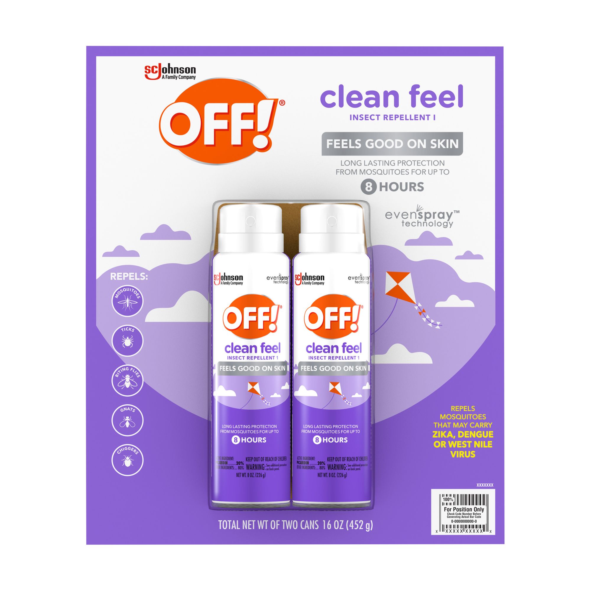 Off! Clean Feel Insect Repellent 8 oz (2-pk)