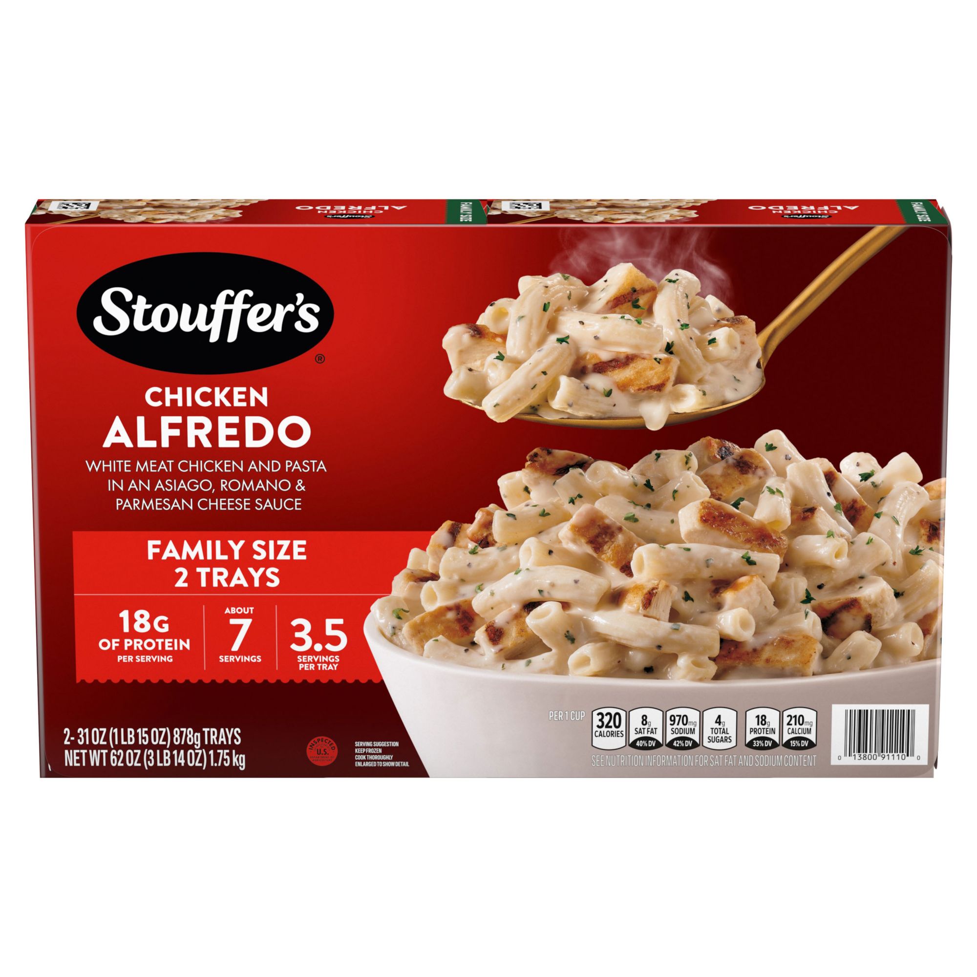 Stouffer's Chicken Fettuccini Alfredo Frozen Meal, 31 oz., 2 pack