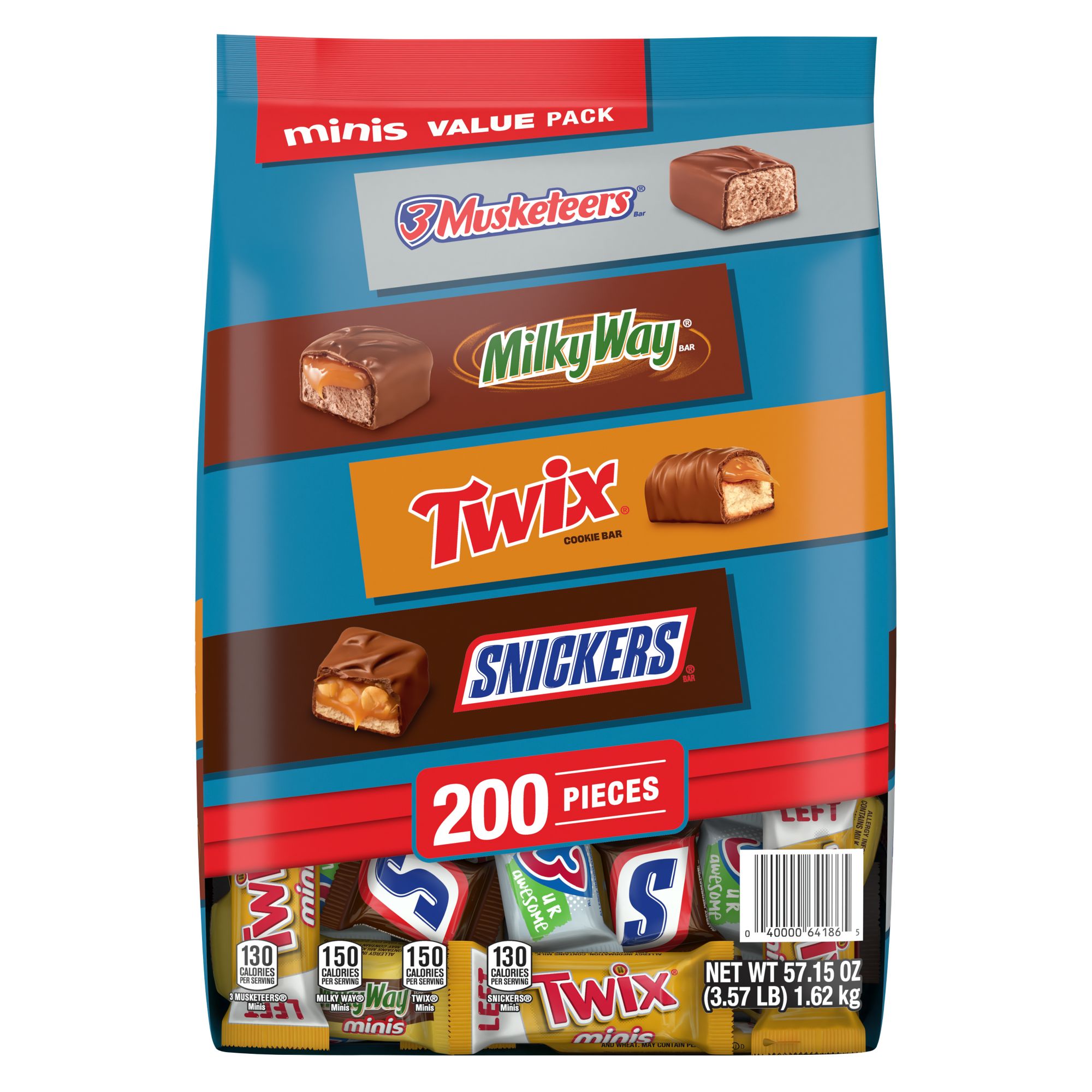 Mars Wrigley, Snickers, Twix & More Minis Chocolate Candy Bars Variety ...