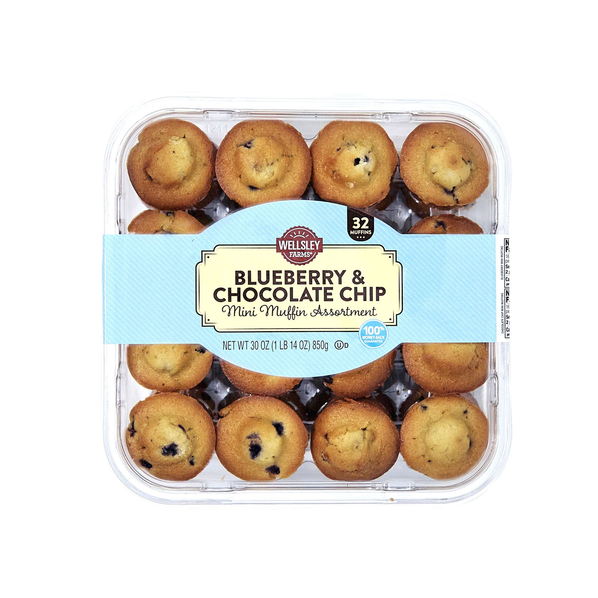 Wellsley Farms Mini Muffins Blueberry & Chocolate Chip 32 ct