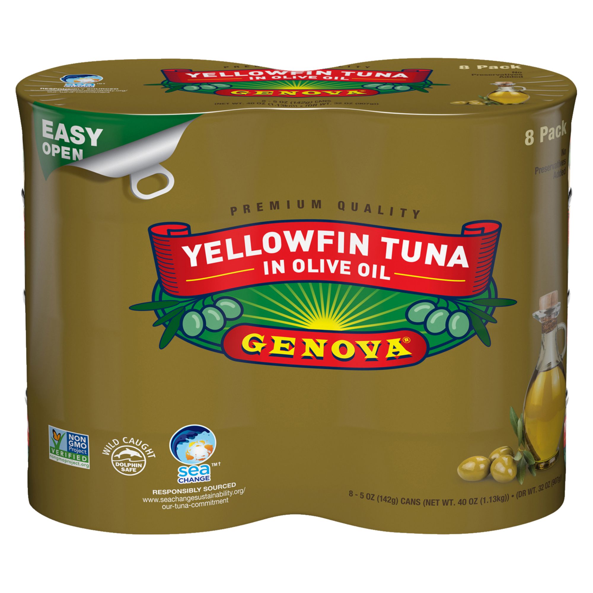 Genova Yellowfin Tuna in Olive Oil 5 oz (8-pk)