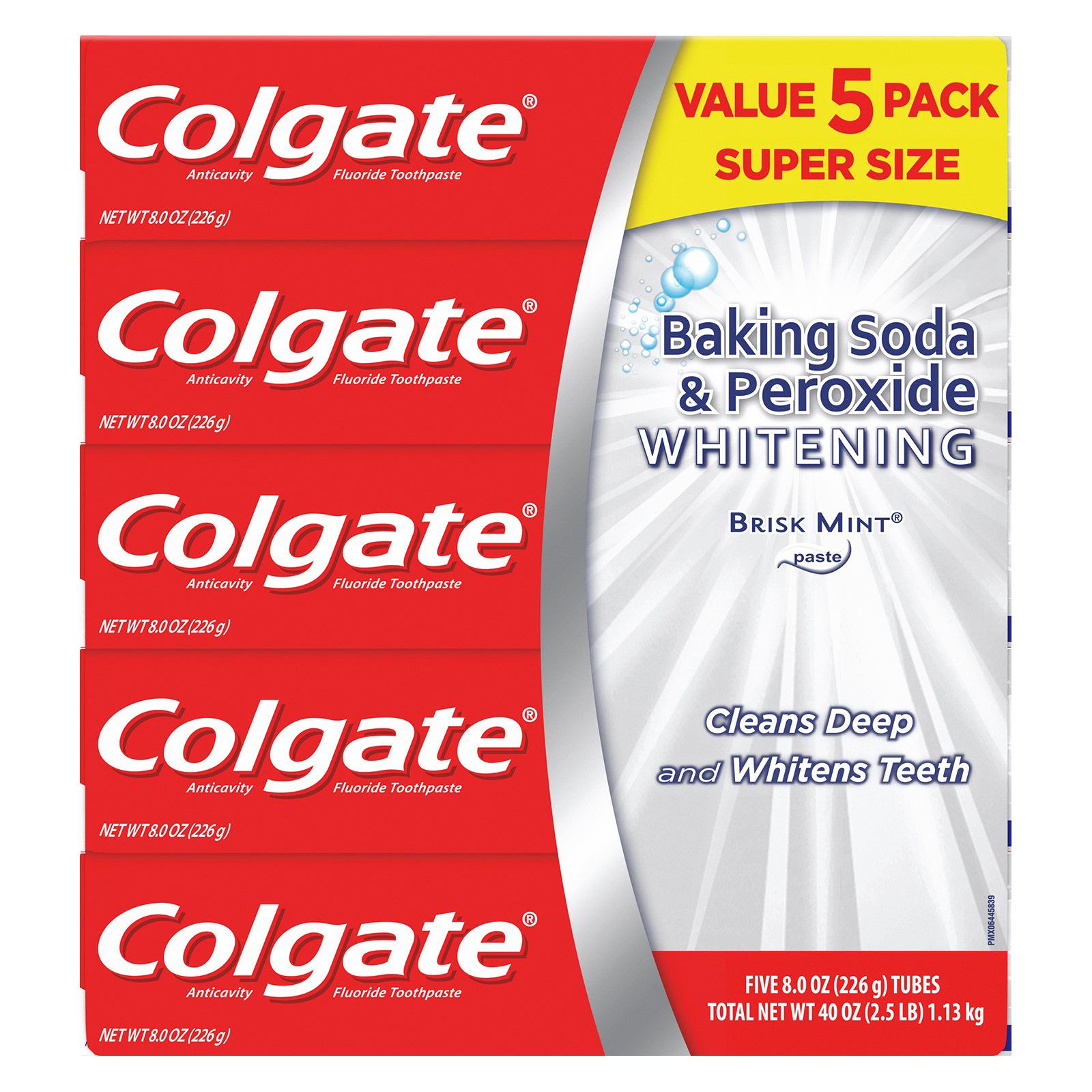 Colgate Baking Soda & Peroxide Whitening Toothpaste 8 oz (5-pk)