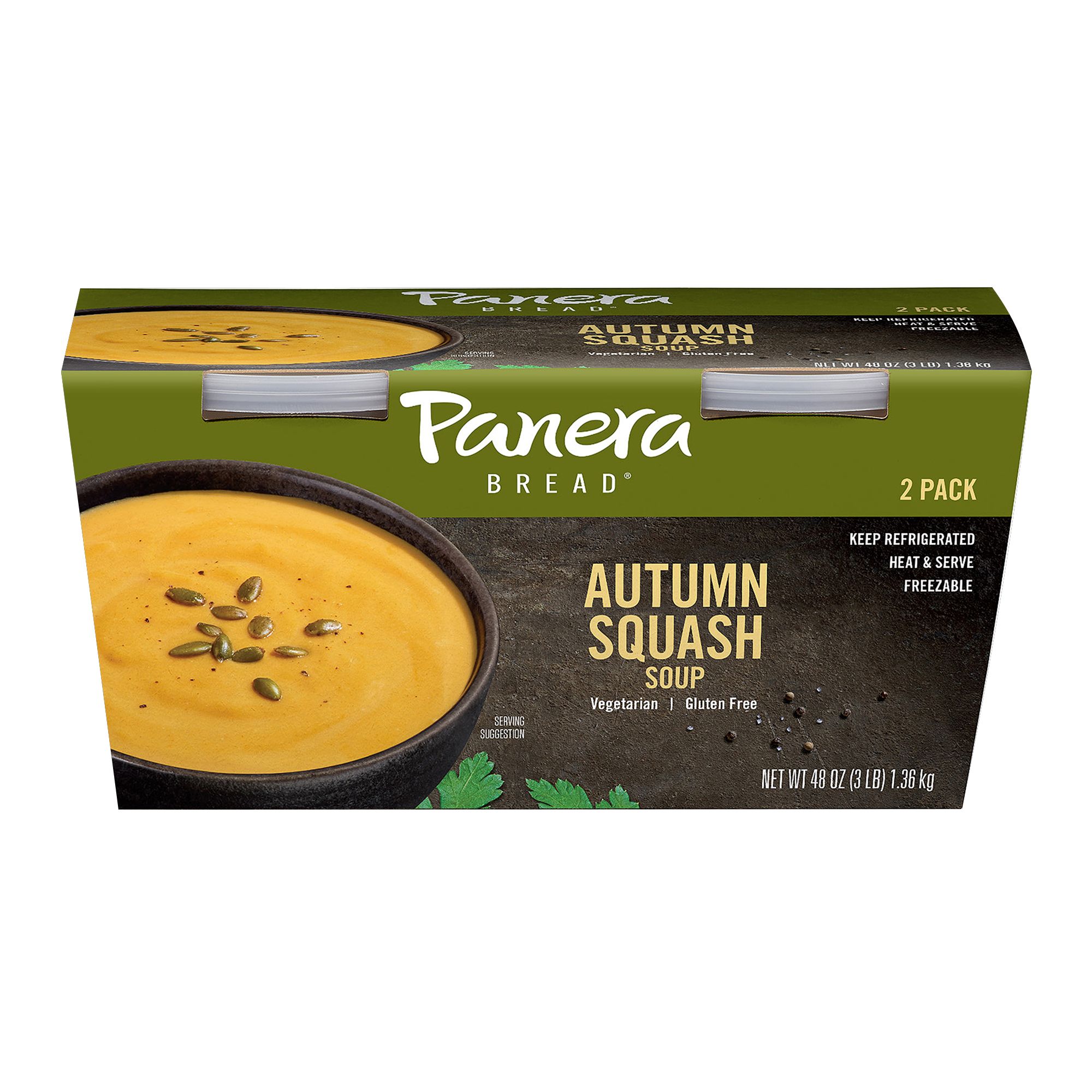 Panera Bread Autumn Squash Soup Cup, Gluten Free, 24 oz., 2 pack