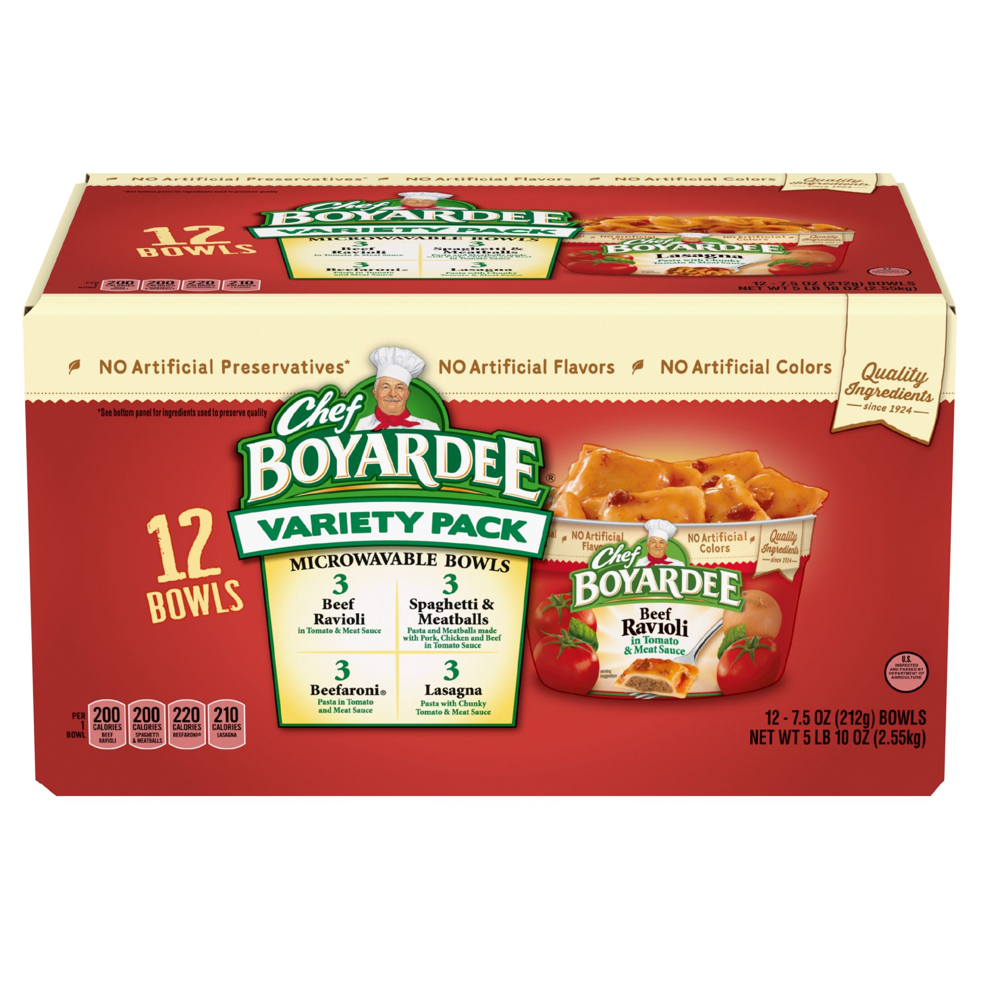 Chef Boyardee Microwave Cups Variety Pack 7.5 oz (12-pk)