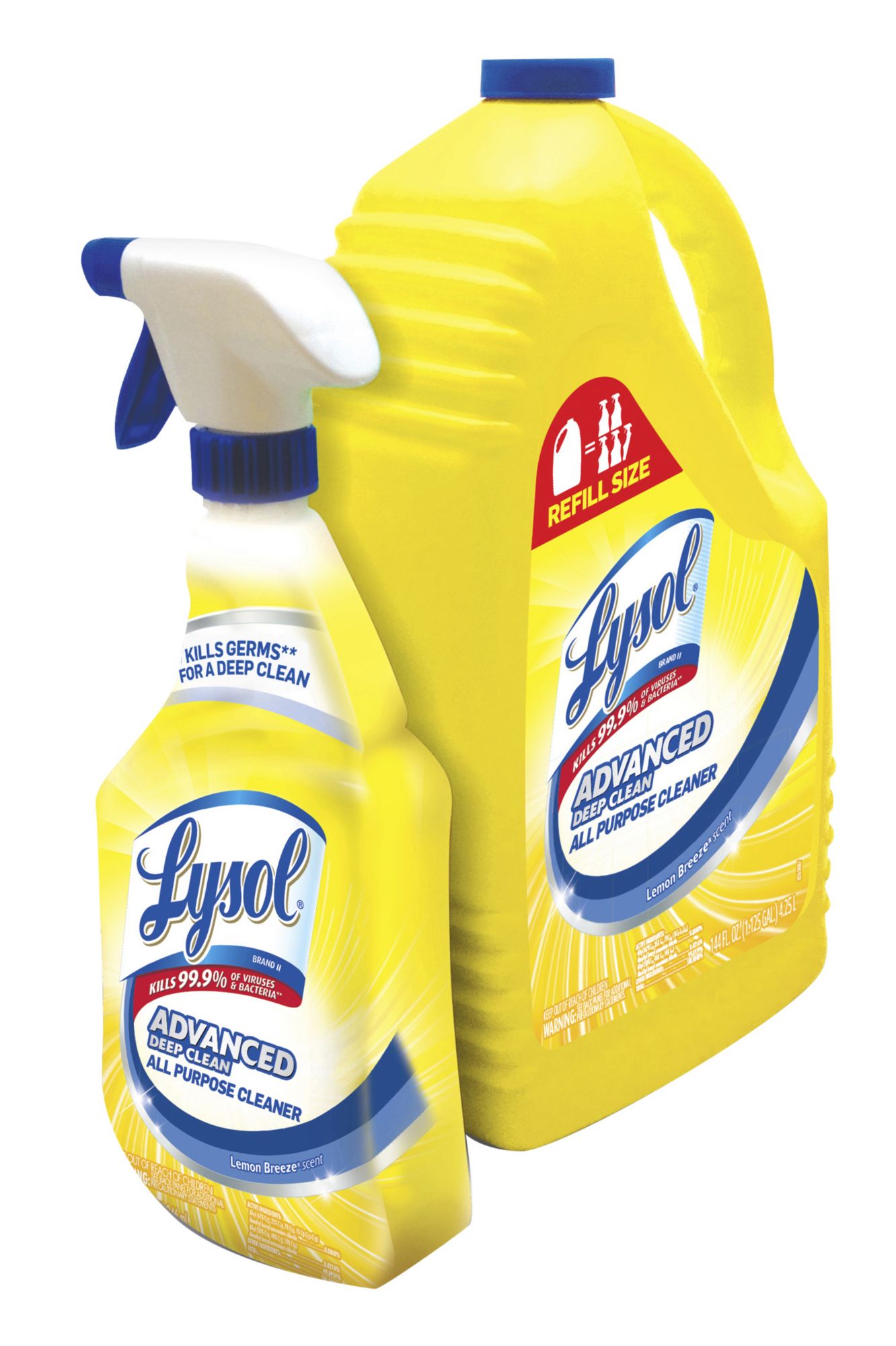 Lysol Advanced Deep Clean All Purpose Cleaner with Refill Lemon