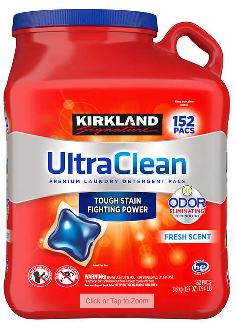 Kirkland Signature Ultra Clean Laundry Pacs Fresh 152 ct