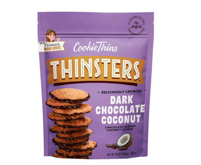 Thinster's Cookie Thins Dark Chocolate Coconut 18 oz