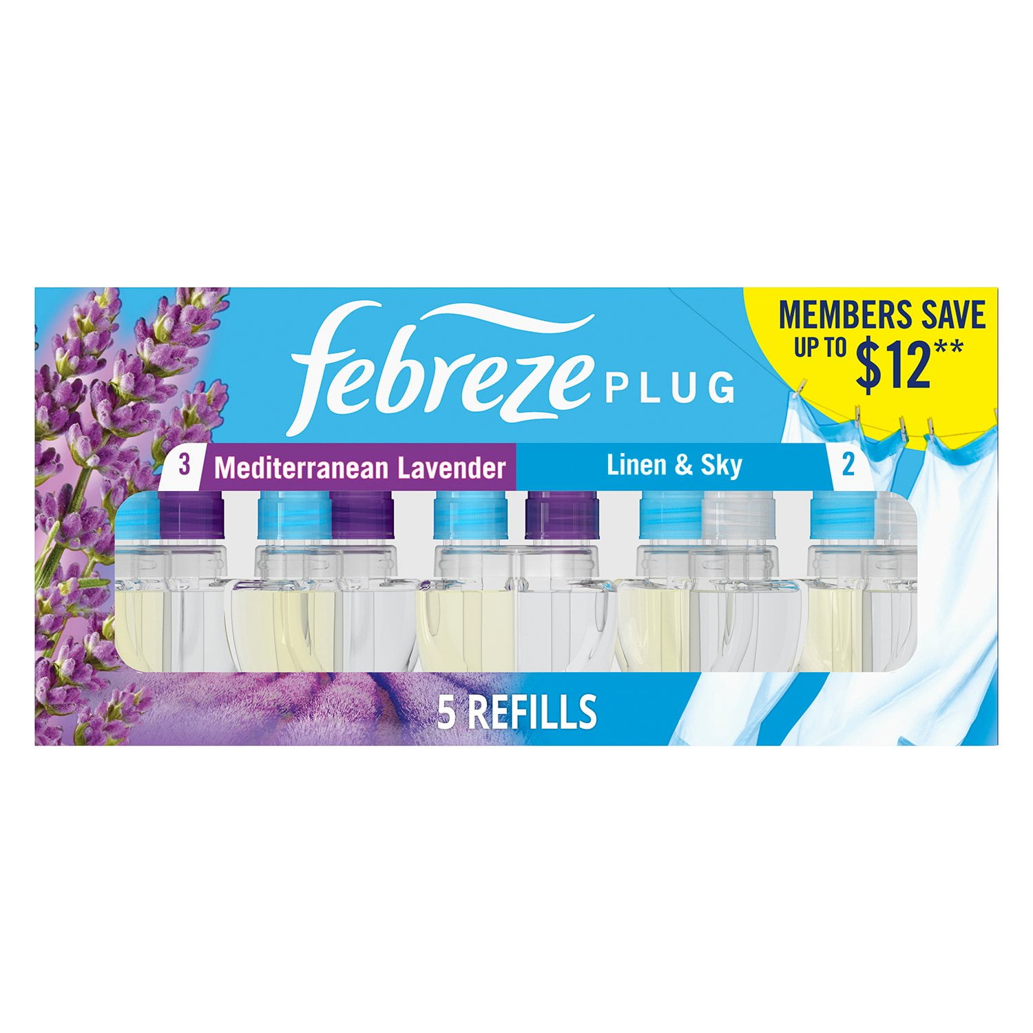 Febreze Plug Air Freshener, 5 refills, 4.35 fl. oz.