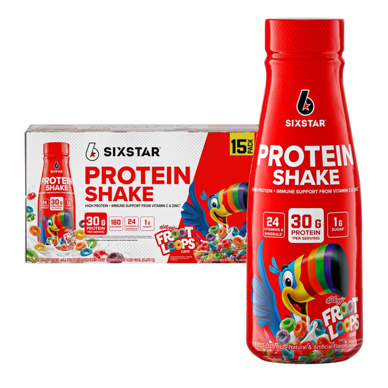 Six Star Kellogg's 30g Froot Loops Protein Shake, 11 fl. oz., 15 pack