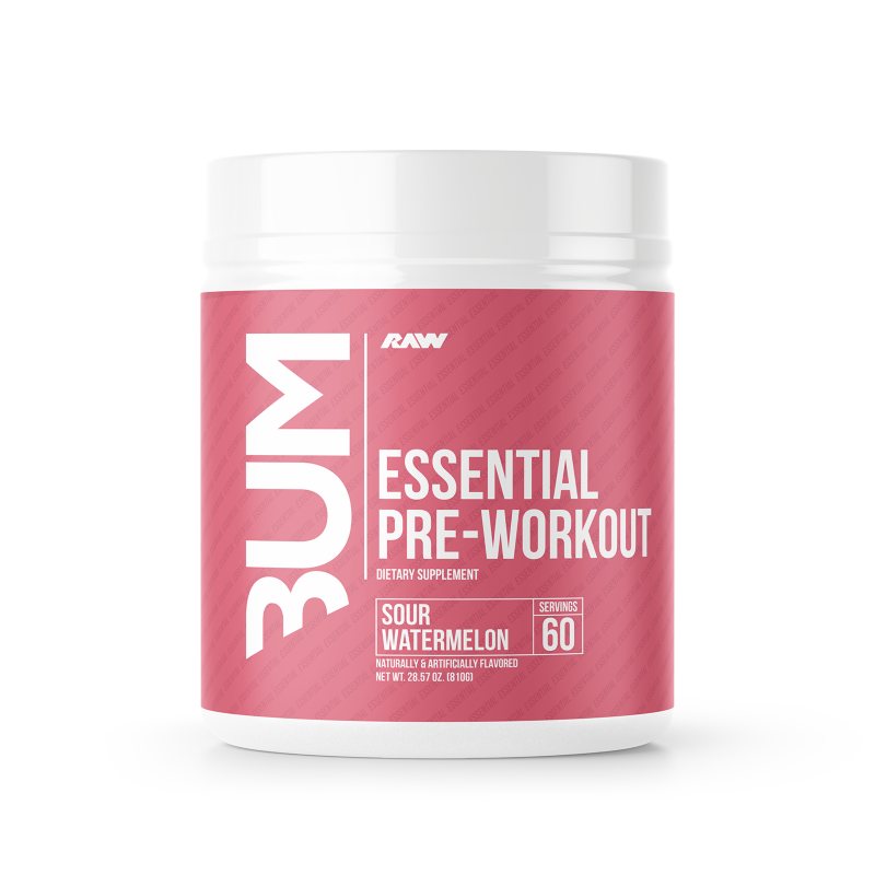 RAW Bum Essential Pre-Workout Powder Sour Watermelon 28.57 oz