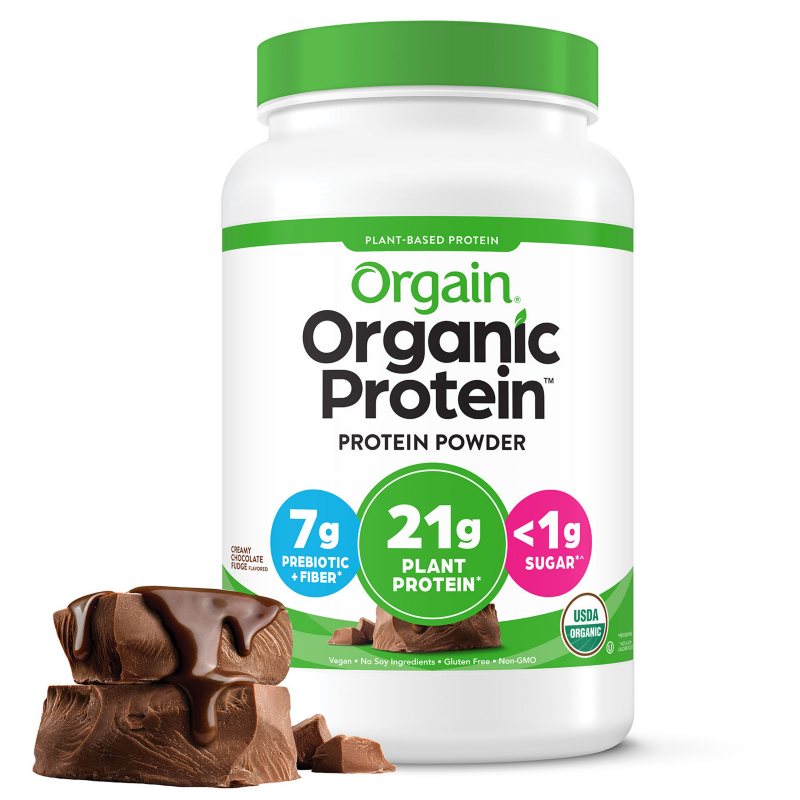 Orgain Organic Plant Based Protein Powder Creamy Chocolate Fudg