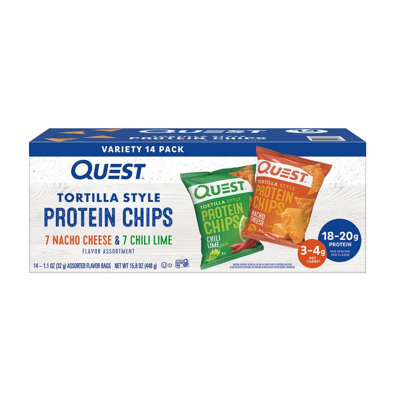 Quest Tortilla Style Protein Chips Variety Pack 1.1 oz (14-pk)