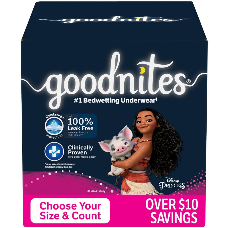 Goodnites Girl's Bedwetting Underwear Large 58 ct