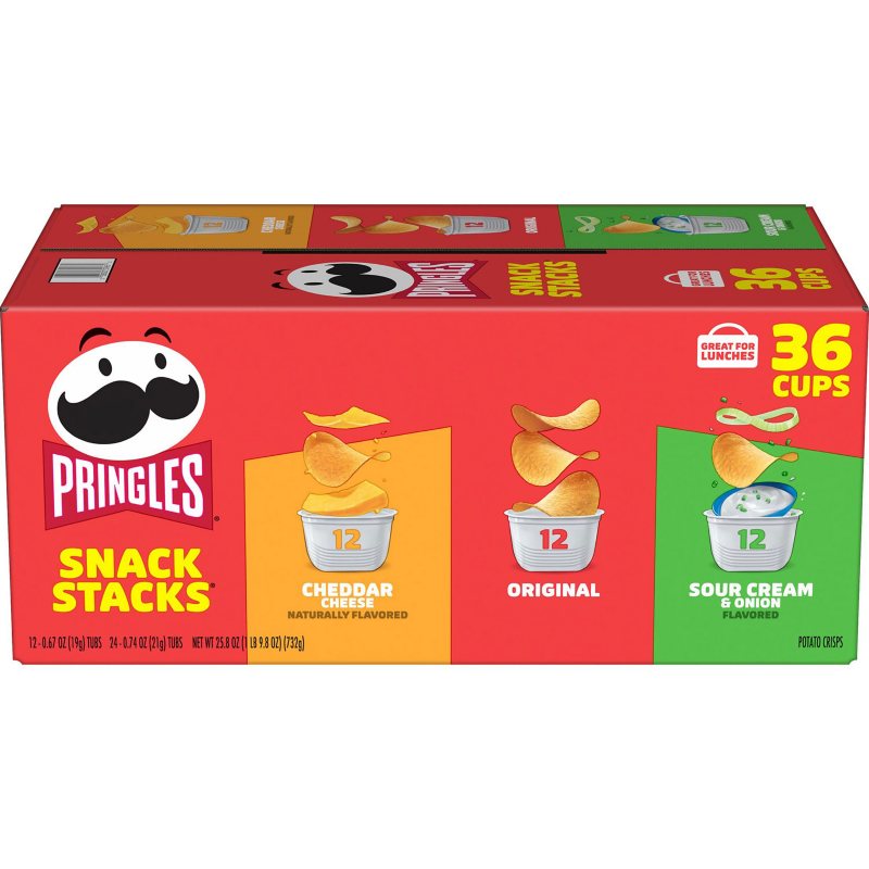 Pringles Snack Stacks Variety Pack Chips, 0.67 oz., 36 cups