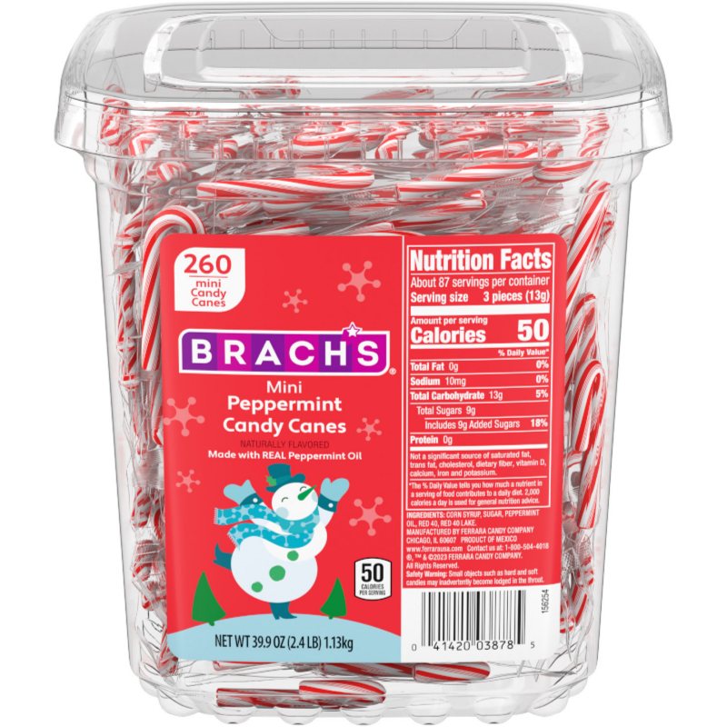 Brach's Candy Canes, Mini, 260 ct.