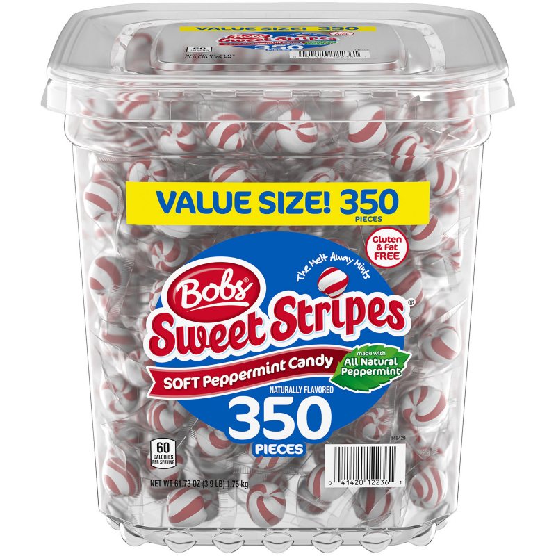 Bob's Sweet Stripes Soft Peppermint Candy 350 ct