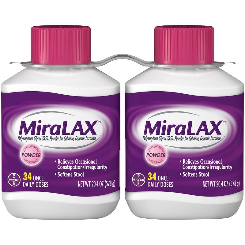 MiraLax Laxative Powder 20.4 oz (2-pk)