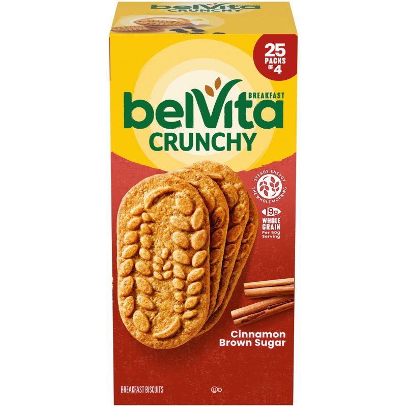 belVita Crunchy Breakfast Biscuits Cinnamon Brown Sugar 1.76 o