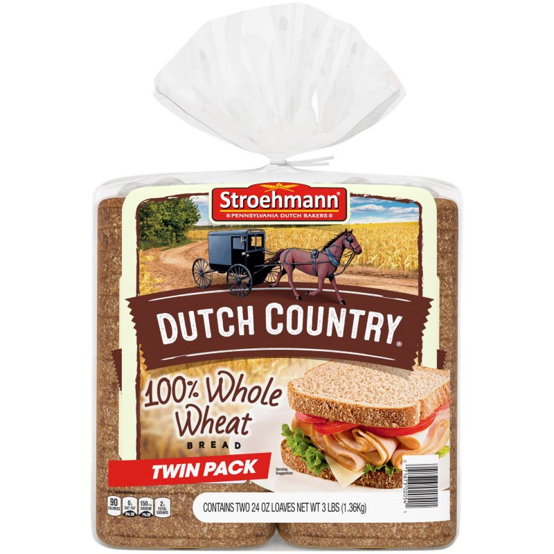 Stroehmann Dutch ctry 100% Whole Wheat Bread 24 oz (2-pk)