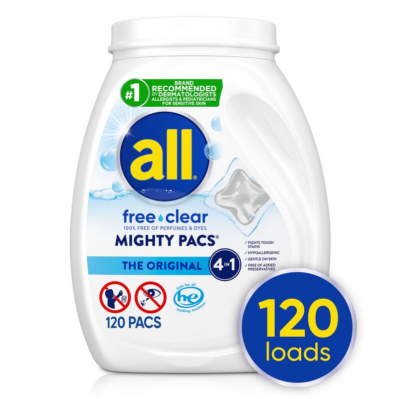 All Free & Clear Mighty Pacs Original 120 ct