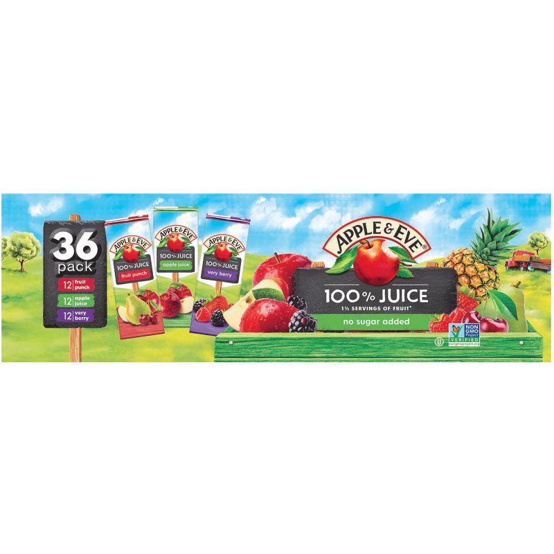 Apple & Eve 100% Juice Boxes Variety Pack 6.7 fl oz (36-pk)