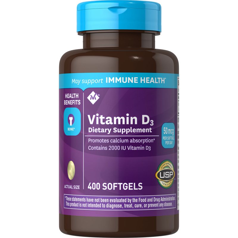 Member's Mark Vitamin D3 50mcg Softgels 400 ct