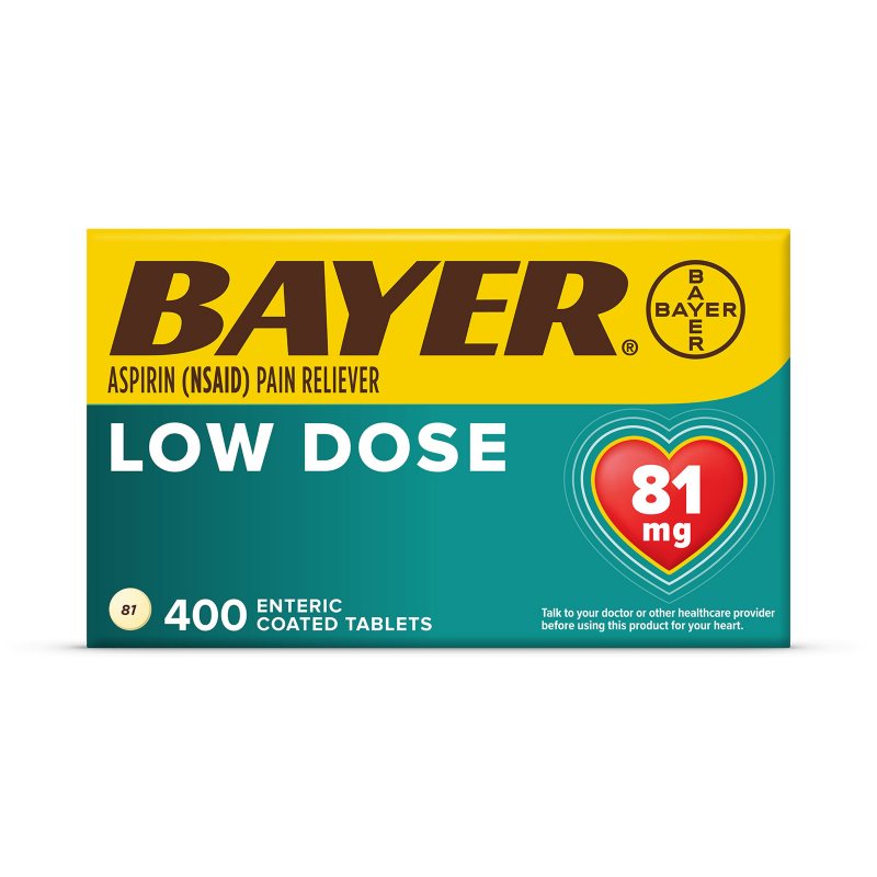 Bayer Aspirin 81mg Low-Dose Enteric Coated Tablets 400 ct