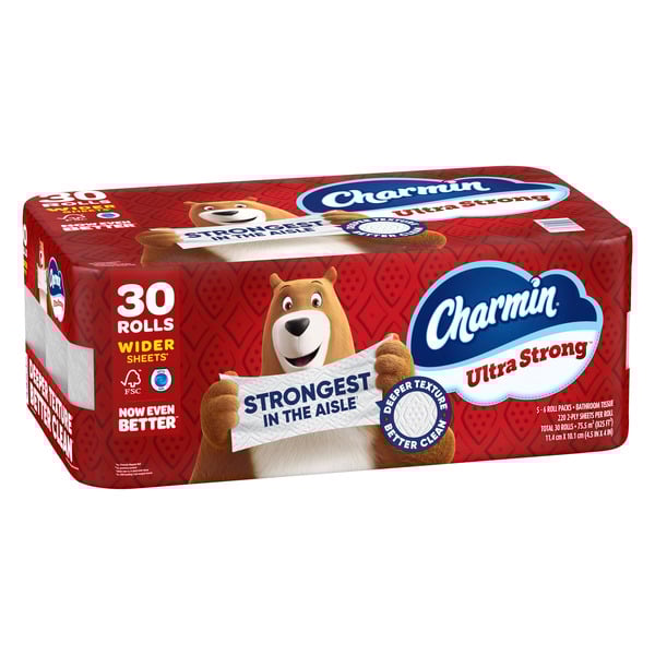 Charmin Ultra Strong Bath Tissue, 2-Ply, 220 Sheets, 30 Rolls