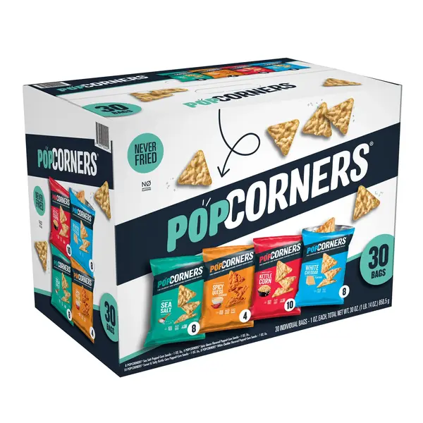 PopCorners Popped Corn Snacks Variety Pack, 1 oz, 30 pk