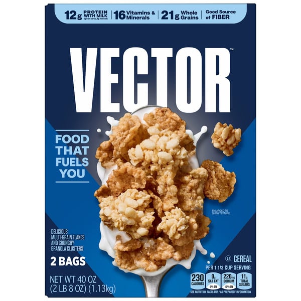 Kellogg's Vector Cereal, 20 oz, 2 count